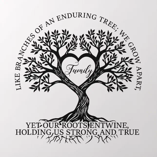 Roots of Love: Family Tree Wall Decal | Zazzle
