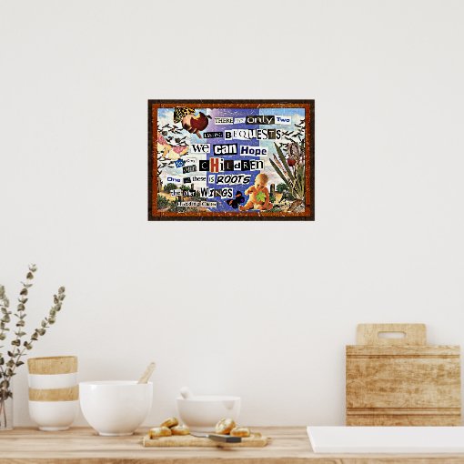 Roots & Wings collage Poster | Zazzle