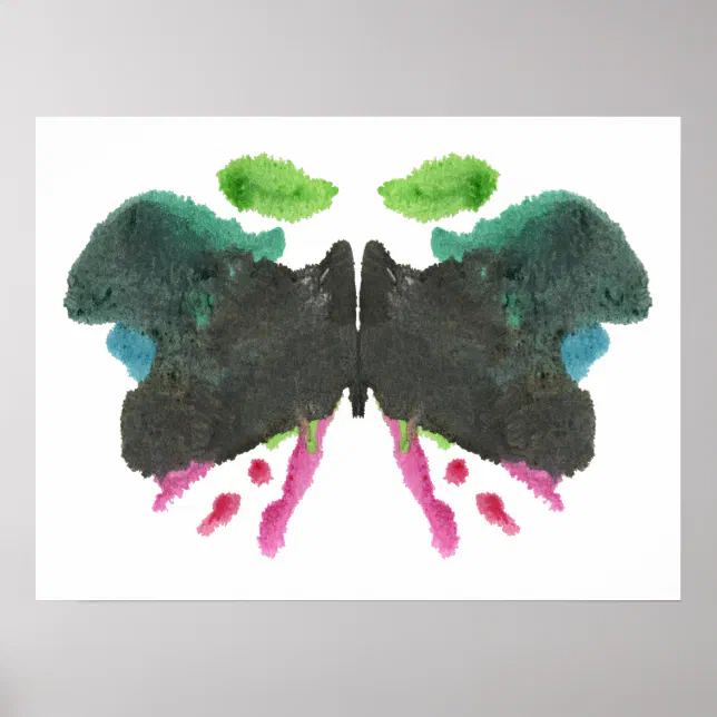 Rorschach Inkblot Test Fun Art Poster | Zazzle