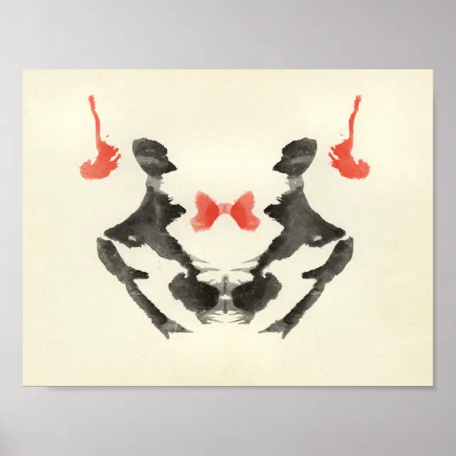Rorschach Inkblot Test Fun Art Poster | Zazzle
