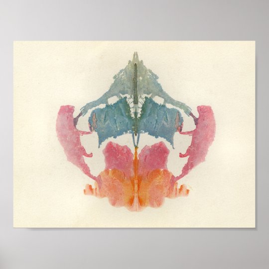 Rorschach Inkblot Test Fun Art Poster | Zazzle.com