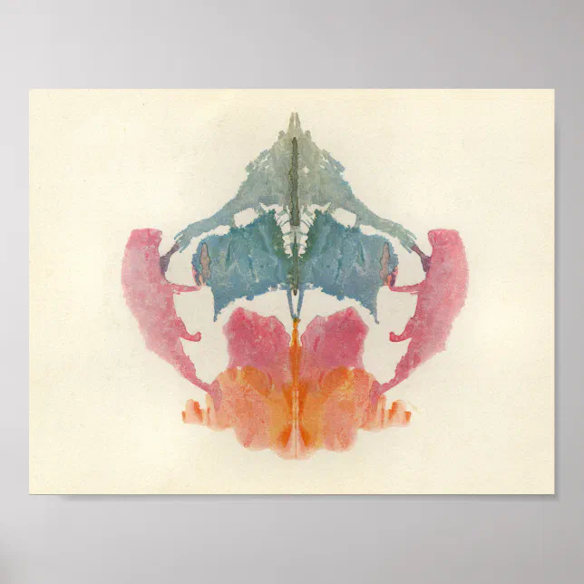 Rorschach Inkblot Test Fun Art Poster | Zazzle