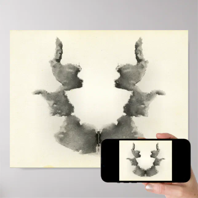 Rorschach Inkblot Test Fun Art Print | Zazzle