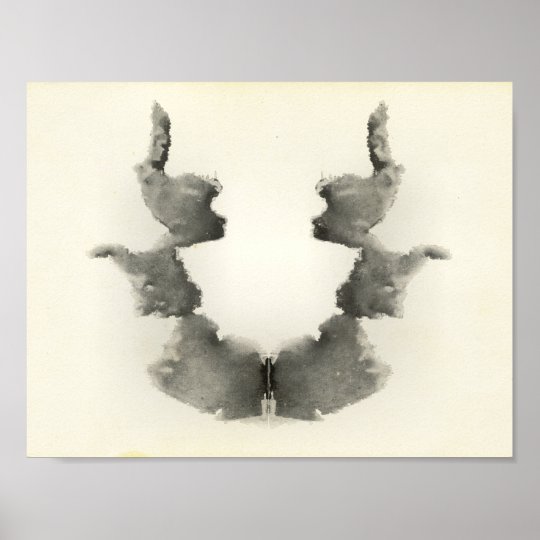 Rorschach Inkblot Test Fun Art Print | Zazzle.com