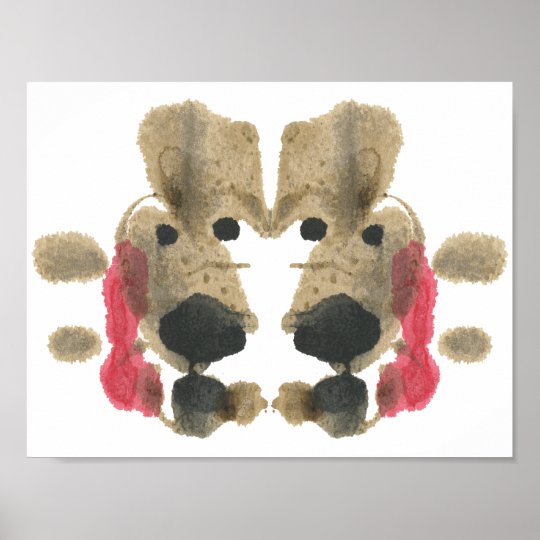 Rorschach Inkblot Test Fun Art Print | Zazzle.com