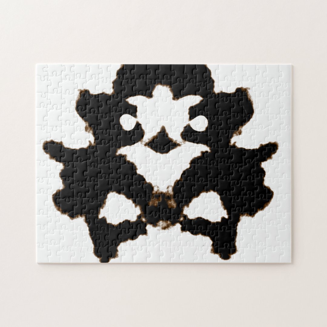 Rorschach Test of an Ink Blot Card Jigsaw Puzzle | Zazzle