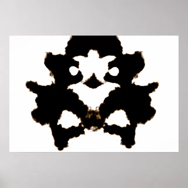 Rorschach Test of an Ink Blot Card Poster | Zazzle