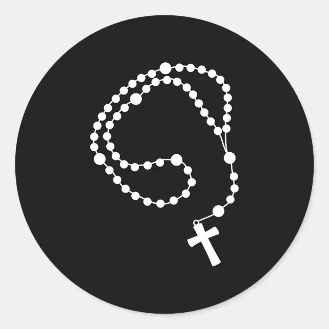 Rosary Classic Round Sticker | Zazzle
