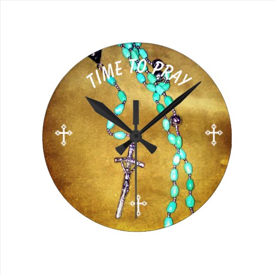 Rosary clock Time to pray | Zazzle.com