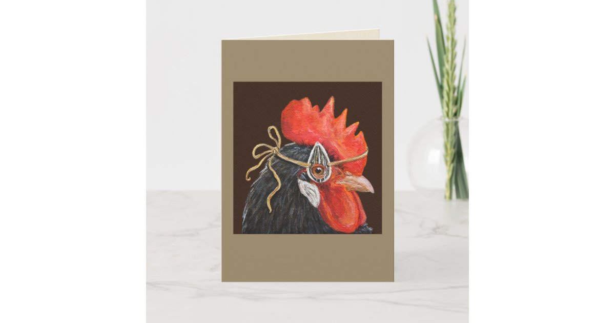 Roscoe the rooster card | Zazzle