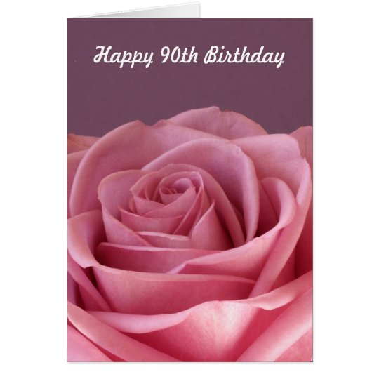 Rose 90th Birthday Card | Zazzle.com