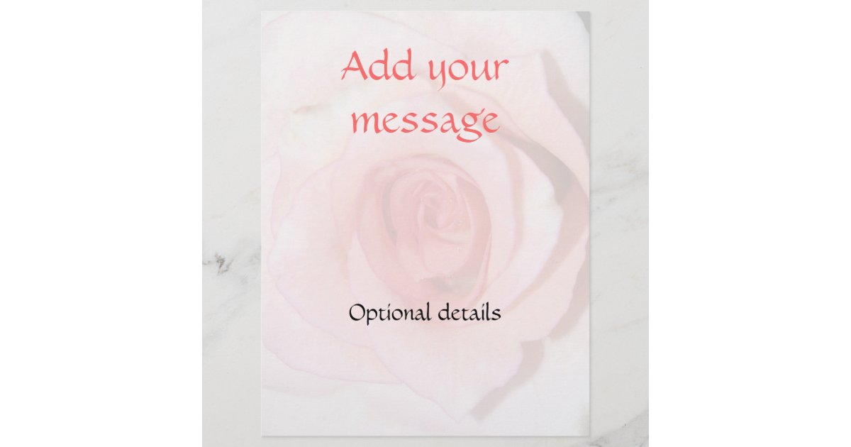 Rose Background Flyer | Zazzle