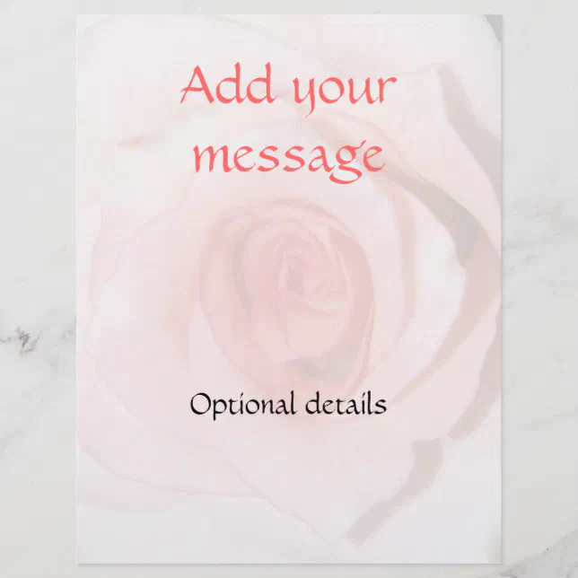 Rose Background Flyer | Zazzle