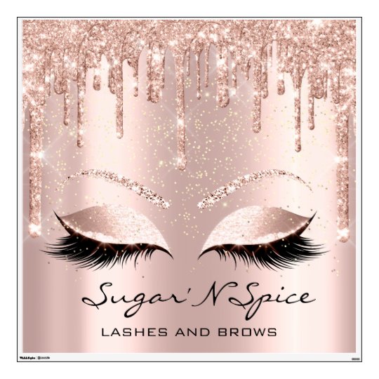 Rose Blush Eyes Makeup Lashes Brows Princess Wall Decal | Zazzle.com