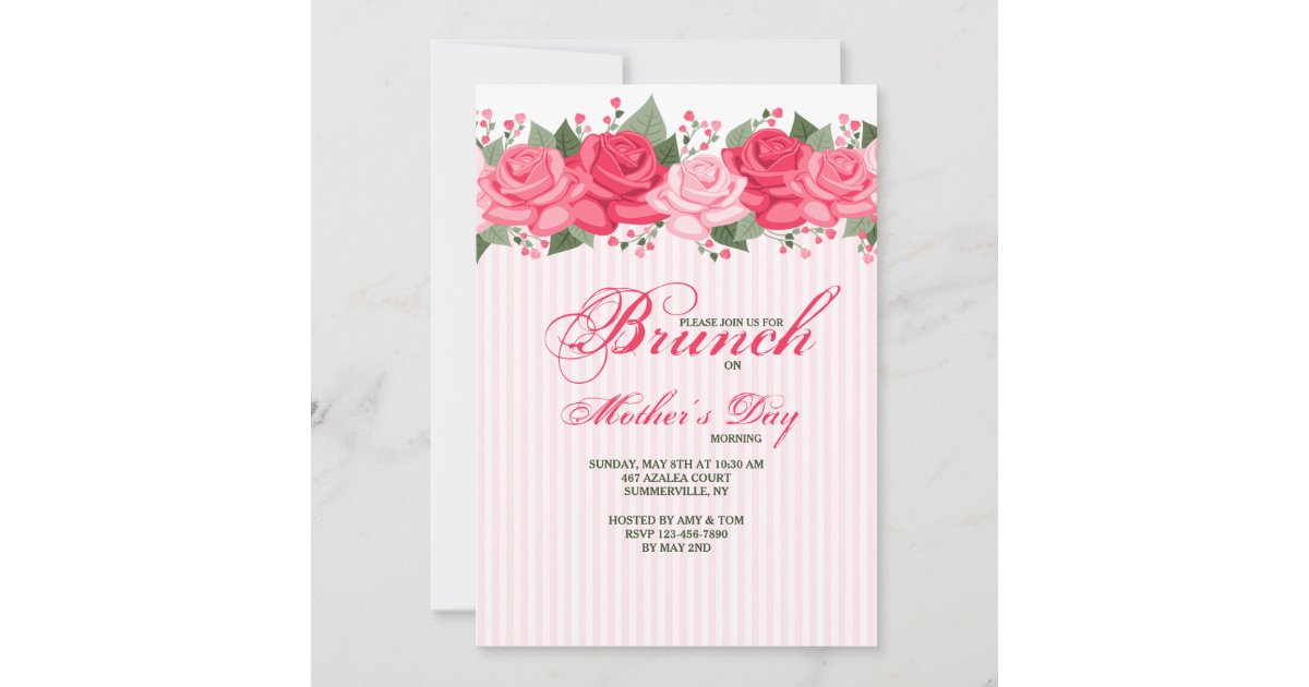 Rose Border Invitation | Zazzle