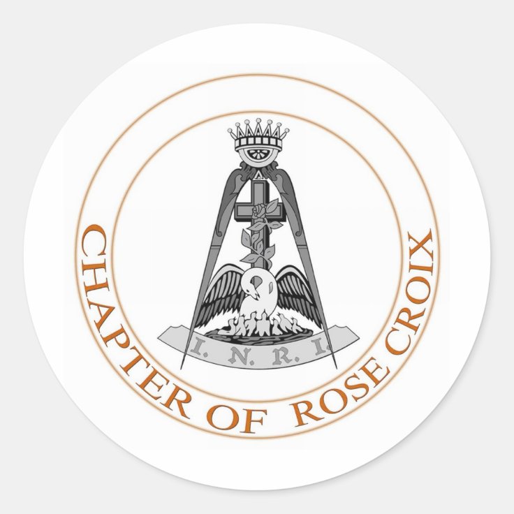 Rose Croix Symbol Classic Round Sticker | Zazzle