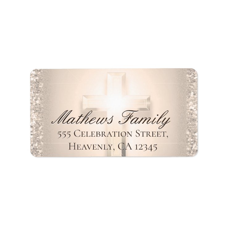 Rose Cross | Label | Zazzle