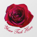 Rose Decal Personalized Red Rose Window Cling | Zazzle