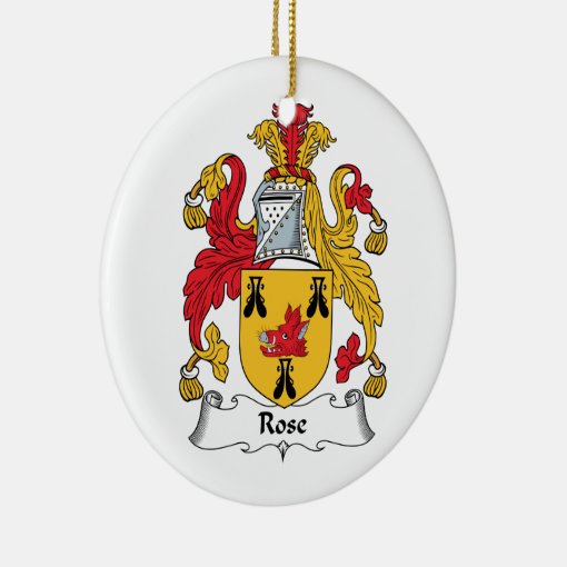 Rose Family Crest Ceramic Ornament | Zazzle
