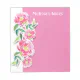 Rose flower teachers desk watercolor notepad | Zazzle