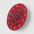 Rose Flower Wall Clock -- Red Rose | Zazzle