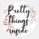 Rose Font Pretty Things Inside Sticker | Zazzle