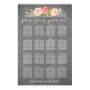 Rose Garden Floral Wedding Seating Chart | Zazzle