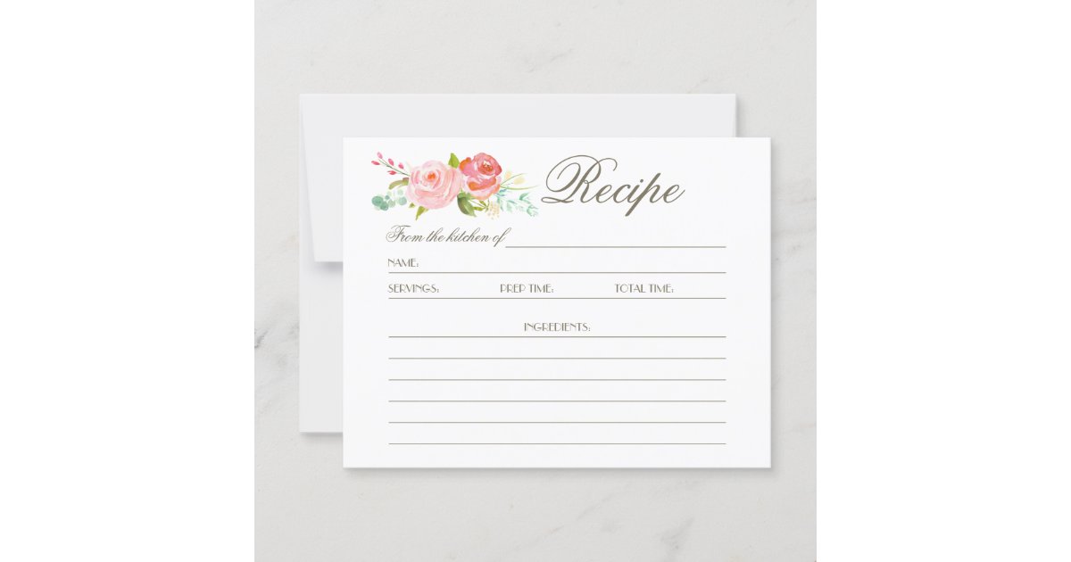 Rose Garden | Recipe Card | Zazzle