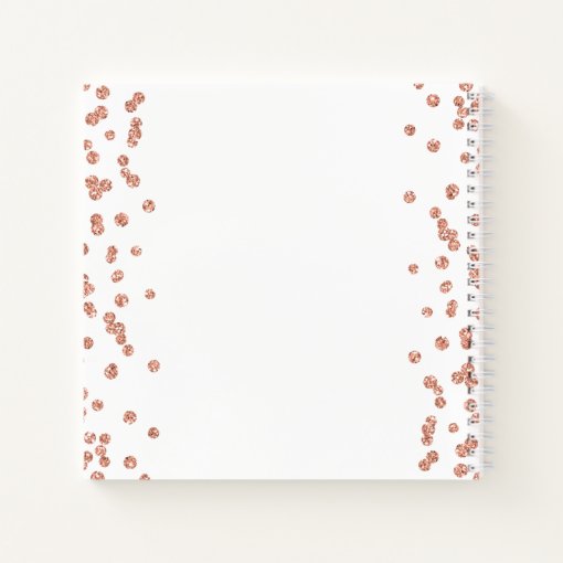 Rose Gold 21st Birthday Guestbook Confetti White Notebook | Zazzle