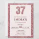 rose gold 37th birthday invitation | Zazzle
