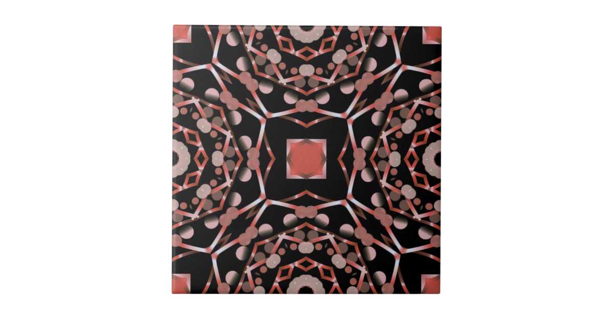 Rose Gold And Black Stylish Modern Abstract Ceramic Tile | Zazzle.com