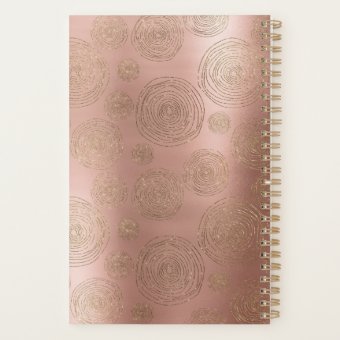 Rose Gold and Glitter Personalized Planner | Zazzle