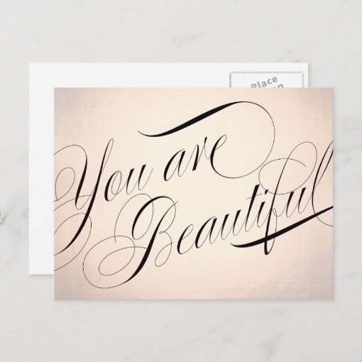 Rose Gold Beauty Salon Postcard | Zazzle