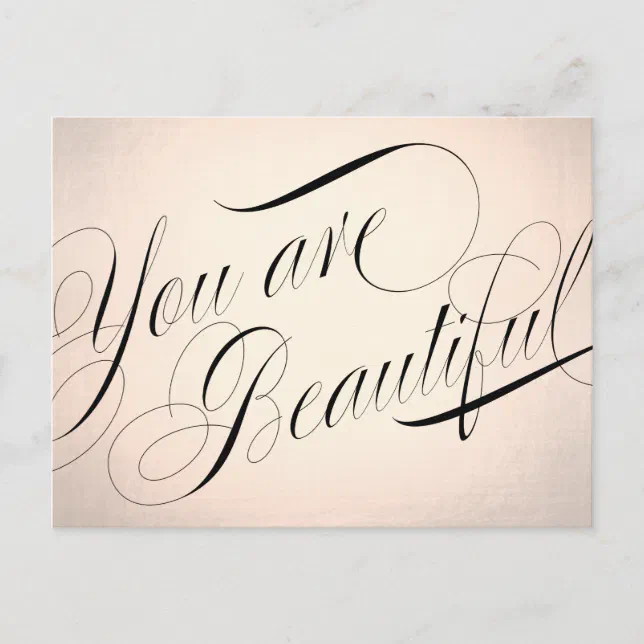 Rose Gold Beauty Salon Postcard | Zazzle