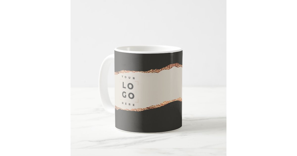 Rose gold black elegant modern girly price QR code Coffee Mug | Zazzle