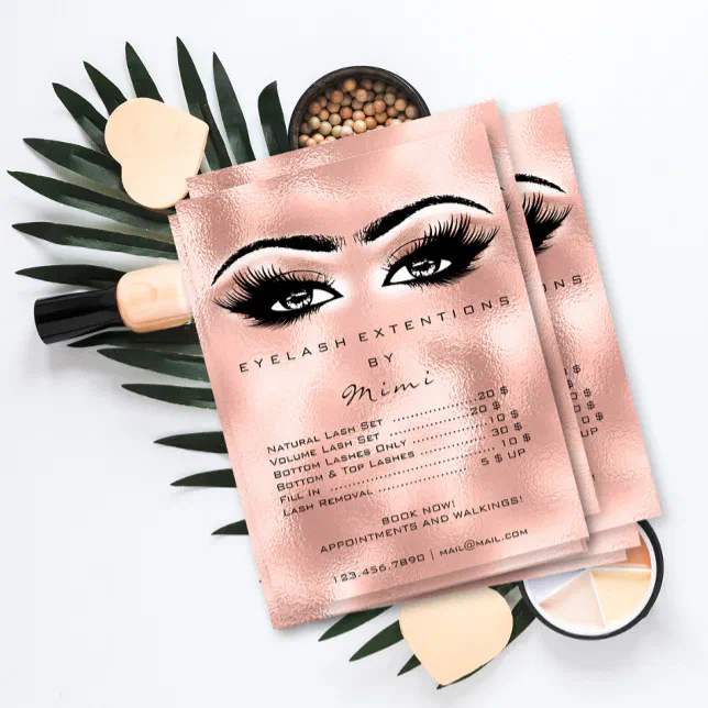 Rose Gold Blush Makeup Eyes Lashes Prices Blush Poster | Zazzle