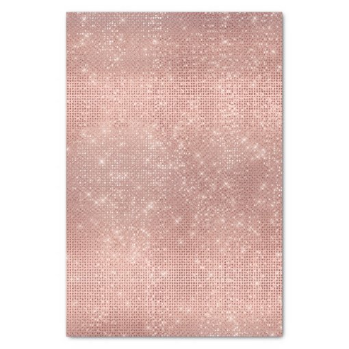Rose Gold Blush Metallic Powder Glitter Spark Lux Tissue Paper | Zazzle