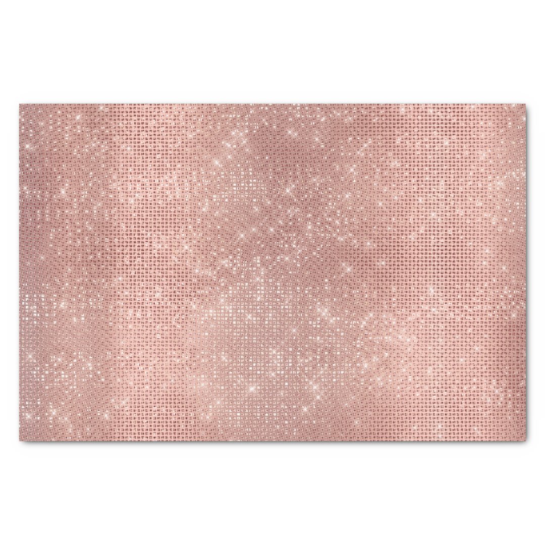 Rose Gold Blush Metallic Powder Glitter Spark Lux Tissue Paper | Zazzle