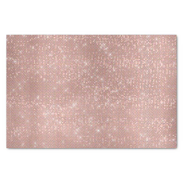 Rose Gold Blush Metallic Powder Glitter Spark Skin Tissue Paper | Zazzle