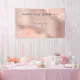 Rose Gold Blush Pink Agate Geode Glitter Monogram Banner | Zazzle