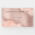 Rose Gold Blush Pink Agate Geode Glitter Monogram Banner | Zazzle