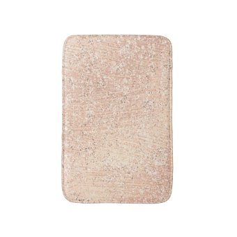 Rose Gold Blush Pink Crystal Glass Lux Glitter Bath Mat | Zazzle