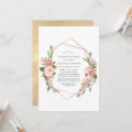 Rose Gold & Blush Pink Floral Celebration of Life Invitation | Zazzle