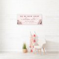 Rose Gold Blush Pink Glitter Agate Geode Business Banner | Zazzle