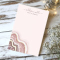 Rose Gold Blush Pink Glitter Agate Geode Business Post-it Notes | Zazzle