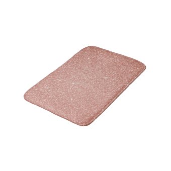 Rose Gold -Blush Pink Glitter and Sparkle Bath Mat | Zazzle