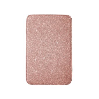 Rose Gold -Blush Pink Glitter and Sparkle Bath Mat | Zazzle