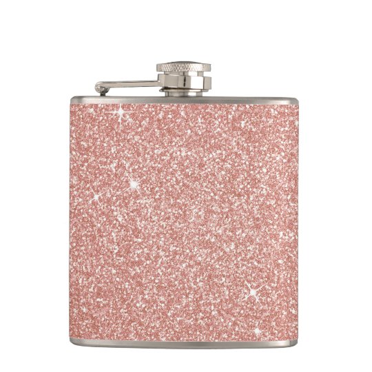 Rose Gold -Blush Pink Glitter and Sparkle Flask | Zazzle.com