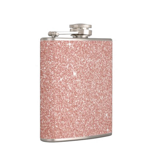 Rose Gold -Blush Pink Glitter and Sparkle Flask | Zazzle