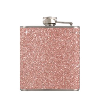 Rose Gold -Blush Pink Glitter and Sparkle Flask | Zazzle